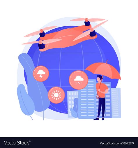 Meteorology Drones Abstract Concept Royalty Free Vector