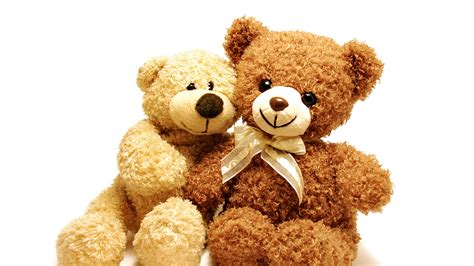 배경 화면 두 마리의 장난감 곰 테디 3840x2160 Uhd 4k 그림 이미지