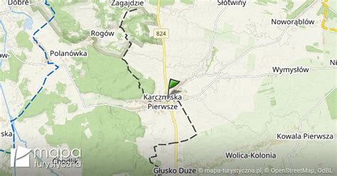 Karczmiska Pierwsze mapa szlaków turystycznych mapa turystyczna pl