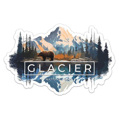 Glacier National Park Sticker Vinyl Car Bumper Decal Etsy