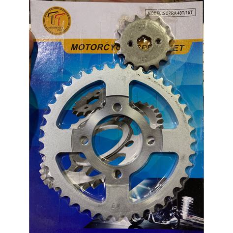 Jual GEAR GIR GIGI TARIK TAREK DEPAN BELAKANG SET 15T 40T HONDA SUPRA Shopee Indonesia