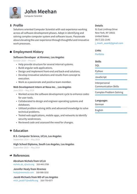 Computer Science Resume Examples And Templates 2025 ·