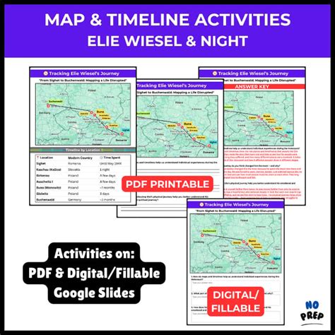 Night Map And Timeline Activity Print And Digital By Brainy Bear