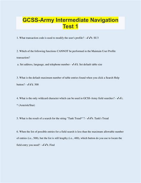 Gcss Army Intermediate Navigation Test 1 Already Passed Scholarfriends