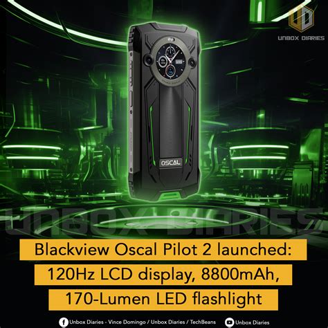 Blackview Oscal Pilot 2 launched: 120Hz LCD display, 8800mAh, 170-Lumen ...
