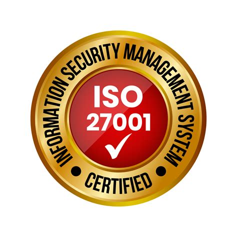 Dourado Iso 27001 Certificado Crachá Ou Em Formação Segurança Gestão