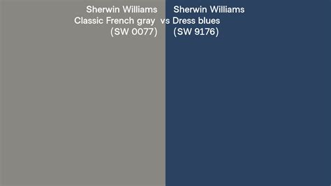 Sherwin Williams Classic French Gray Vs Dress Blues Side By Side Comparison
