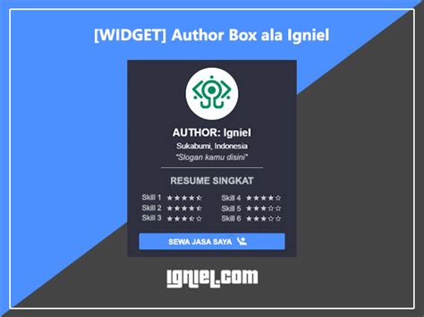 Cara Membuat Widget Author Box Ringan Dan Keren Dari Igniel Com Seciko ID