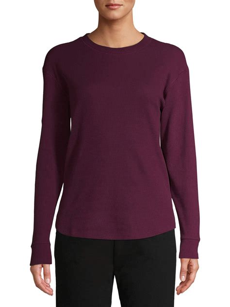 Time And Tru Long Sleeve Pullover Drop Shoulder T Shirt Women S 1