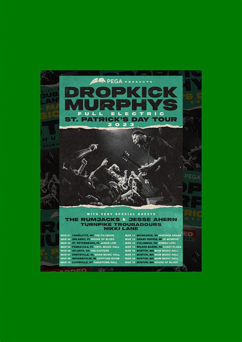 Print Dropkick Murphys St Patrick Day Tour Date Iu Digital Art By Indah Utami Sutedja