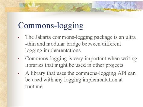 Logging With Log 4 J Introduction Logging Chronological