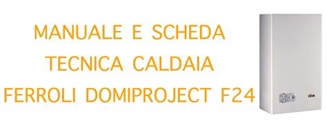 Manuale Ferroli Domiproject F24