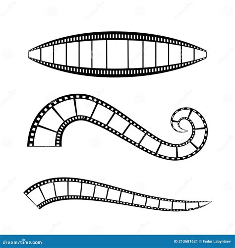 Set Of Film Elements For Cinematography Vector Illustration Stock Vector Illustration Of