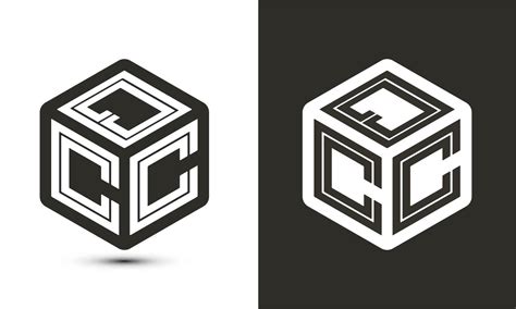 Qcc Letter Logo Design With Illustrator Cube Logo Vector Logo Modern