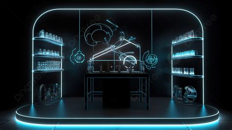 흰색 네온 불빛이 3d 렌더링된 검정 과학적 스탠드를 밝힙니다 플랫폼 배경 검은 무대 검은 연단 배경 일러스트 및 사진 무료 다운로드 Pngtree