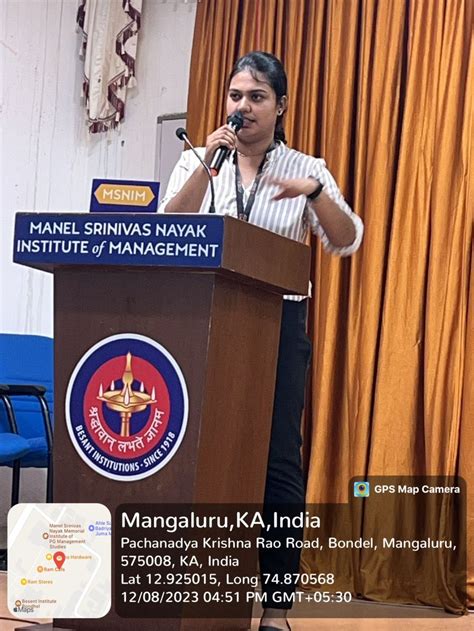Guest Talk On Career And Life Skills By Mr Sherwin Maben Manel Srinivas Nayak Institute Of