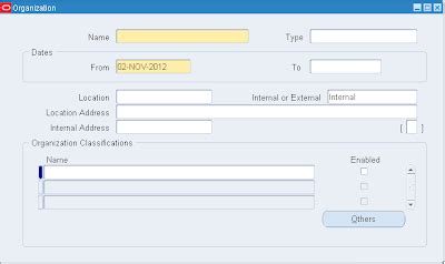 Oracle Inventory Defining Organization Learn Oracle