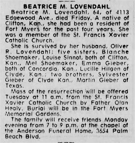 Beatrice Marie Gieber Lovendahl 1910 1975 Find A Grave Memorial