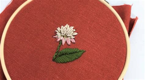 How To Embroider A Clover Flower Embroidery Tutorial Crewel Ghoul