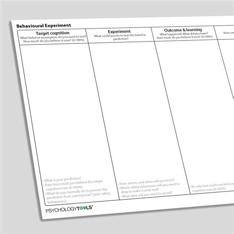 Behavioral Experiment Psychology Tools