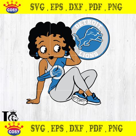 Black Betty Boop Nfl Memes Sports Svg Sports Team Black Girl