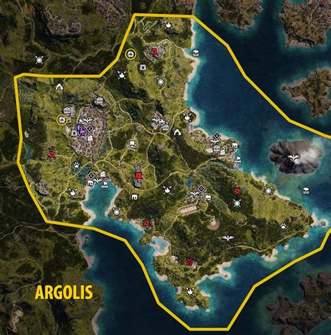 Ac Odyssey Argolis Map Tombs Ostracons Documents Secrets Assassins Creed Odyssey Guide