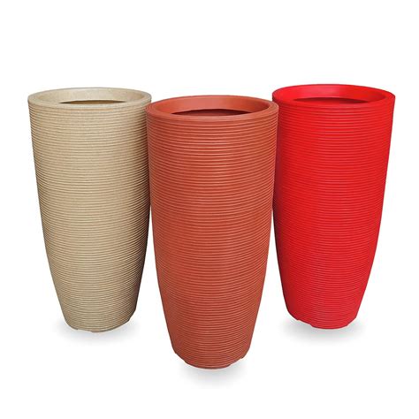 Vaso De Planta Grande Alto X Redondo De Polietileno Elo