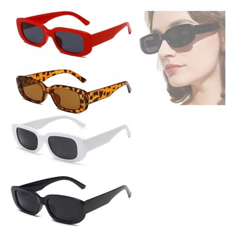 2piezas Gafas De Sol Rectangulares Estilo Retro De Diseñador Mercadolibre