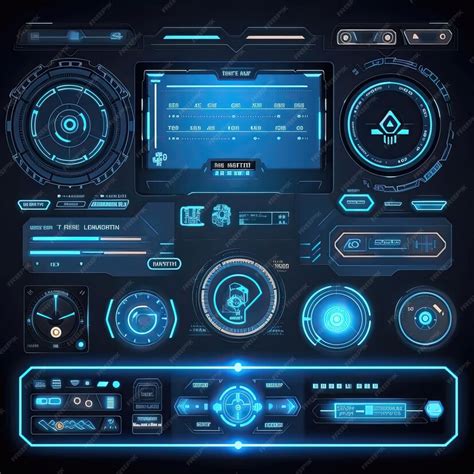 Premium Photo Game Hud Elements Ai Generated Screen Data Virtual Ui