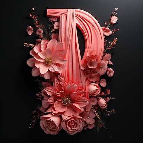 Premium Ai Image Elegant 3d Rendered Numbers And Letters In Luxurious