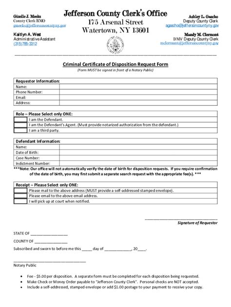Criminal Certificate Of Disposition Request Form Criminal Certificate