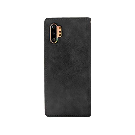 Olixar Leather-Style Samsung Note 10 Plus Wallet Stand Case - Black