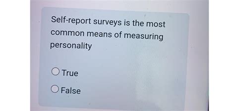 Solved What Is The Appropriate Optionself Report Surveys Is