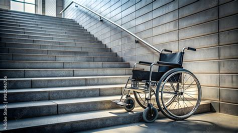 Wheelchair Stuck At The Bottom Of A Staircase Wheelchair Stairs