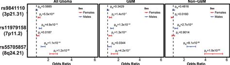 sex specific odds ratios overall and by histology grouping 95 ci and