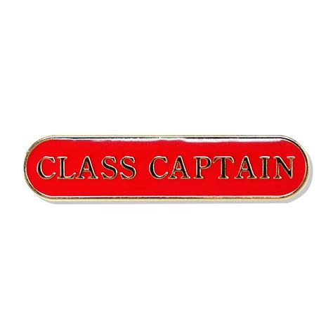 Class Captain Bar Badge Red