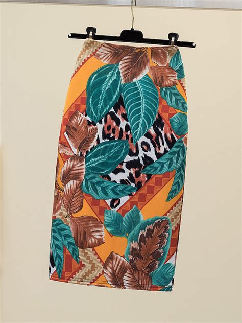 Badu Bg Лятна мода със сини цветя с принт Дамски поли с молив Висока талия Офис дамска миди пола