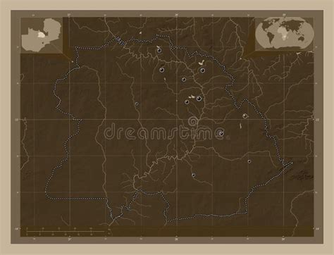 Copperbelt Zambia Sepia Major Cities Stock Illustration