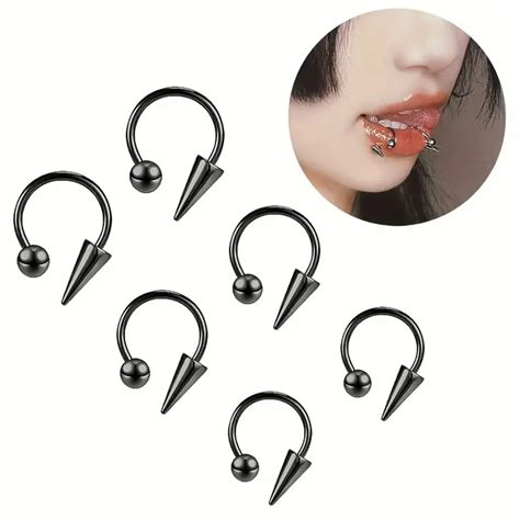 Кольцо для септума из нержавеющей стали черные 2 шт Aliexpress