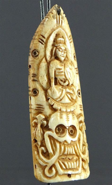 Proantic Tibet Xixth Century Element Of Ritual Adornment In Yak Bon