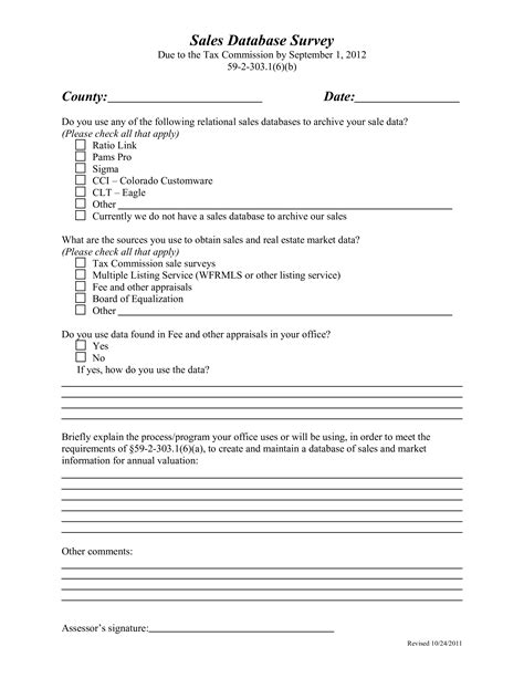 Sales Database Survey Template Improve Sales Performance With A