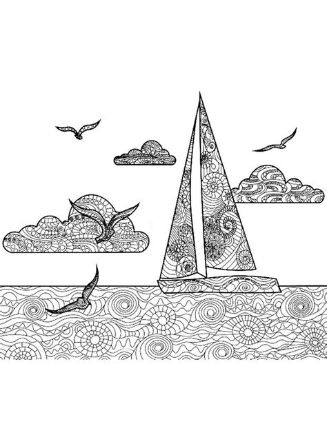 Sailboat Coloring Pages For Adults