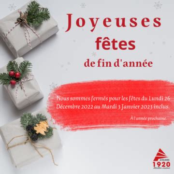 Fermé pour congé annuel du 26 décembre au 3 janvier 2023 inclus