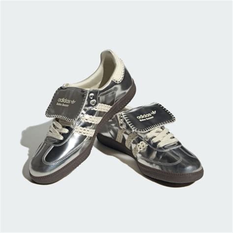 Adidas Wales Bonner Silver Samba Shoes Silver Mens Lifestyle