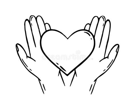 Heart In Hand Charity Donation For Health Vector Illustration Of A
