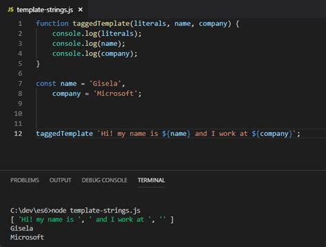Manipulación de cadenas en ECMAScript 6 usando template strings