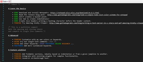 Todo A Simple Todo List Color Scheme For Notepad · Eduardo Garabito
