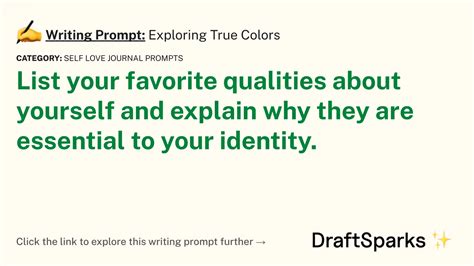 Writing Prompt Exploring True Colors Draftsparks