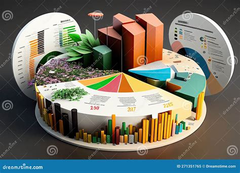 Big Data Analytics Report Infographic With Graph And Chart On Abstract