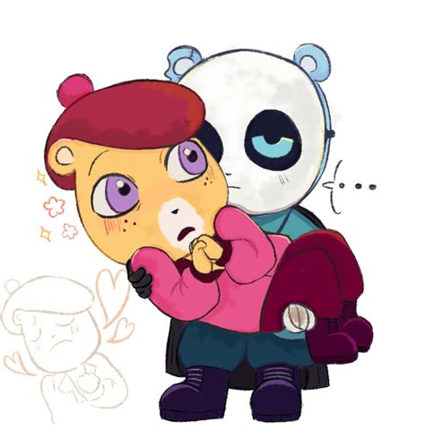 Azulin X Ponpom Dibujos Bonitos Dibujos Animados Bonitos Juegos De